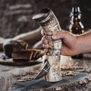 Personalized Drinking Horn With Stand - Etsy