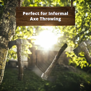 Viking Throwing Axe: Working Edge High Carbon Steel Blade With Hardwood ...
