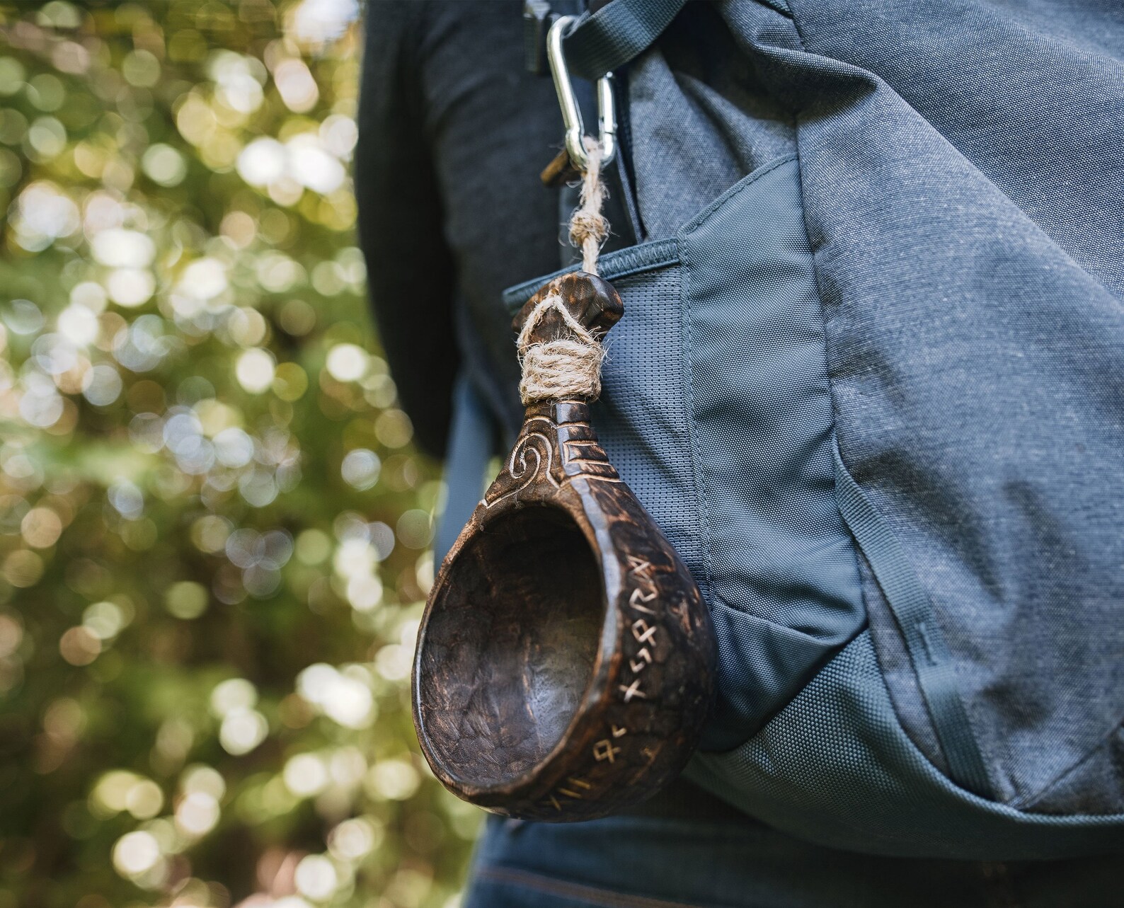 Viking Style Wooden Kuksa Cup With Hand-engraved Norse Runes - Etsy