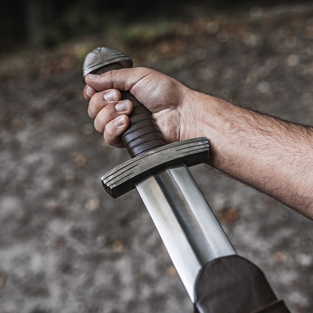 Forged Spring Steel Viking Sword With Shoulder Strap Scabbard and ...