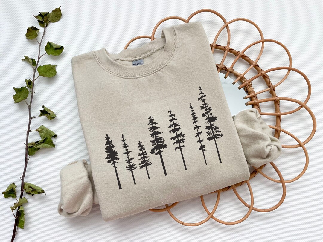 Pine Tree Sweatshirt, Tree Sweater, Pine Tree Sweater, Nature ...