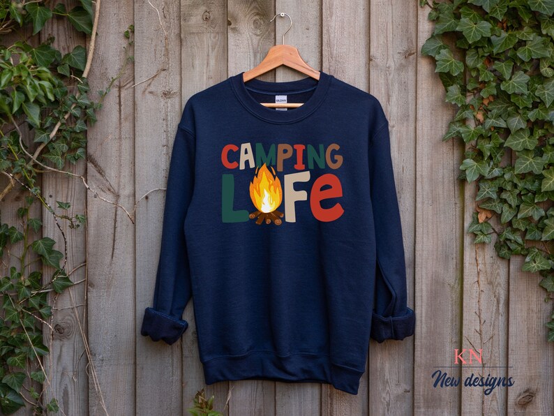 Camper Sweatshirt, Camping Life Sweatshirt, Camping Mode Sweatshirt ...