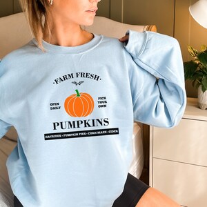 Pumpkin Sweatshirt, Farm Fresh Pumpkins Sweatshirt, Farm Fresh Sweater ...