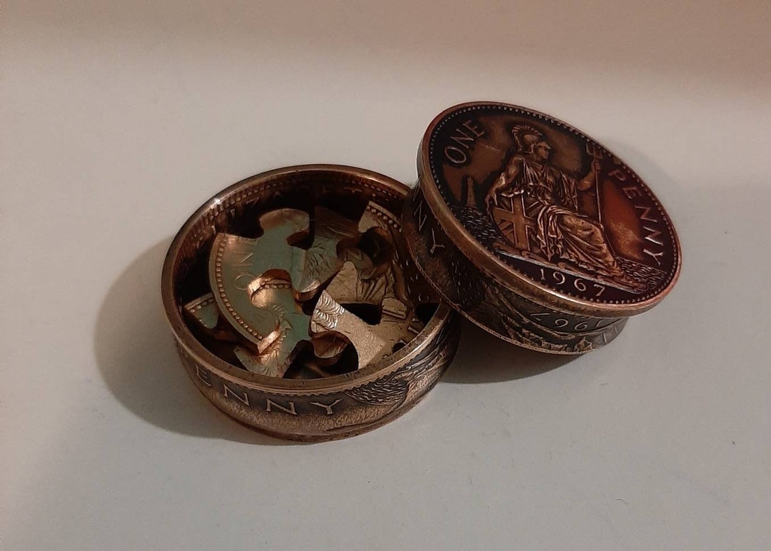 Penny Puzzle Coin Box Queen Elizabeth Gift for Him or Her - Etsy