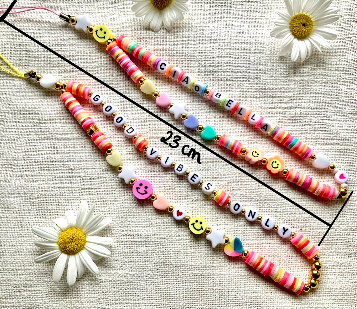 Phone Chain / Phone Strap with beads / Phone Charme | Etsy