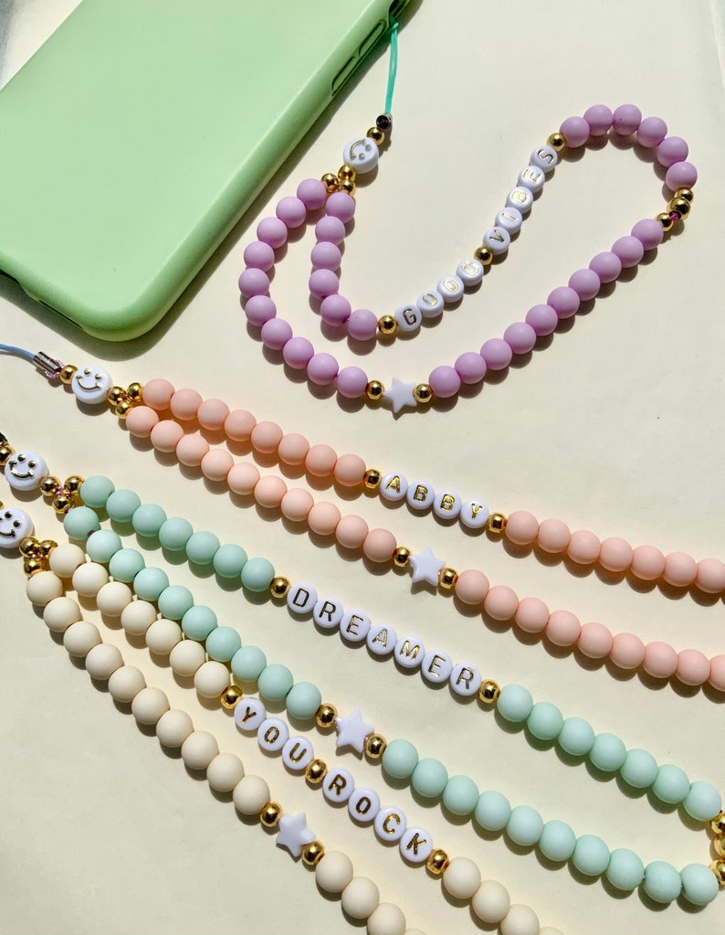 Phone Chain / Phone Strap With Beads / Phone Charme - Etsy