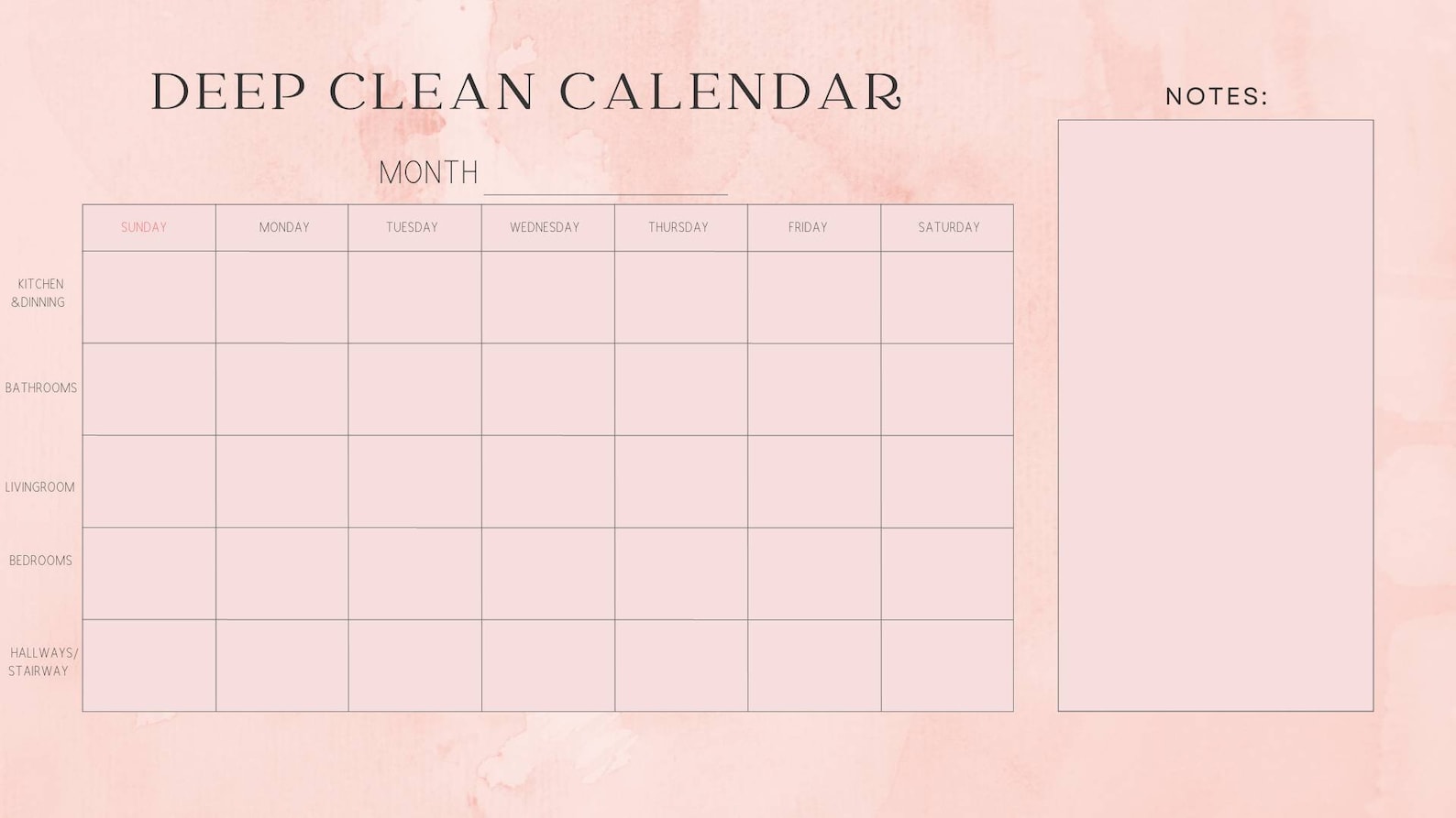 Deep Clean Checklist - Etsy