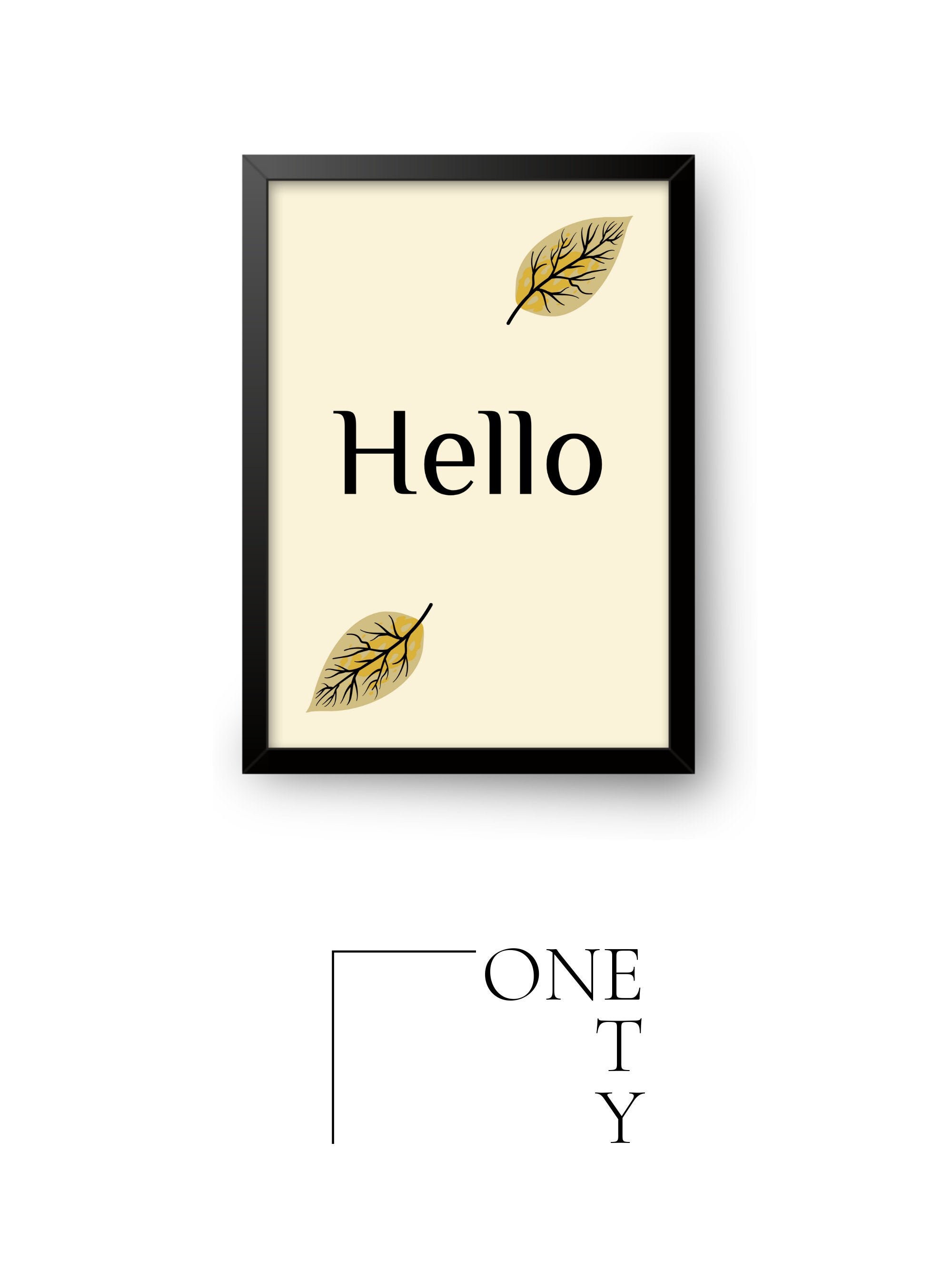 Hello, Hello Printable, Printable Wall Art, Printable Art, Simple ...