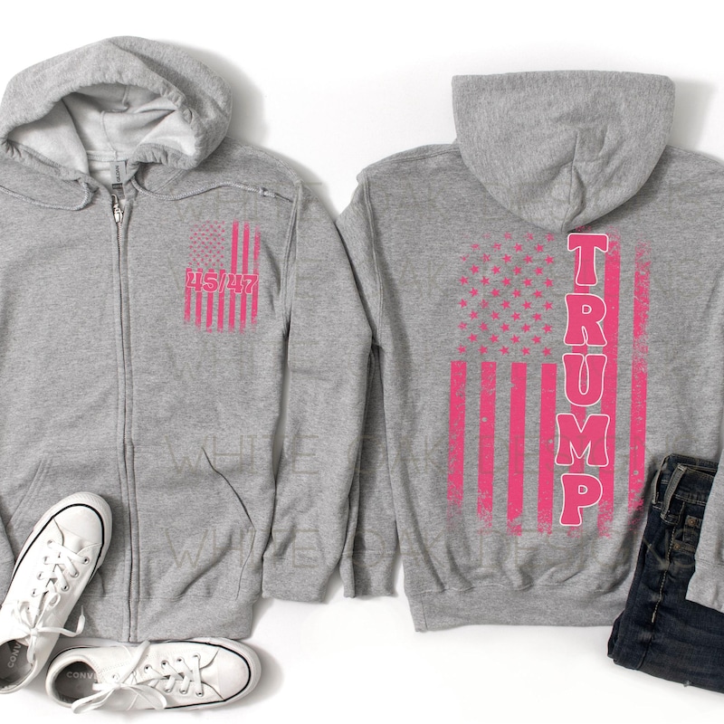 Trump Full Zip Sweatshirts - Etsy