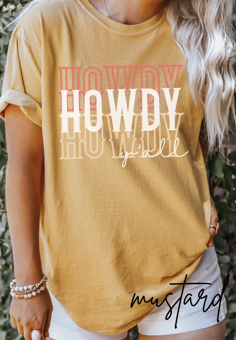 Comfort Colors Cowboy Shirt Western Graphic Tee Howdy Howdy - Etsy