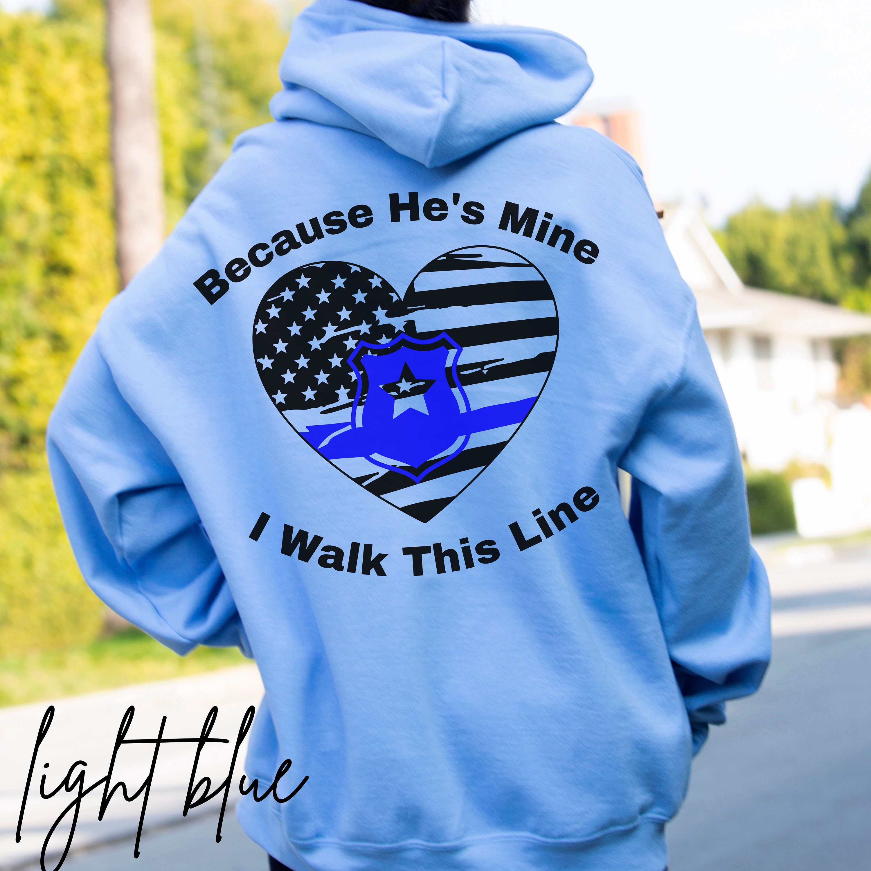 Police Wife Police Girlfriend Sweatshirt Thin Blue Line Shirt Police ...