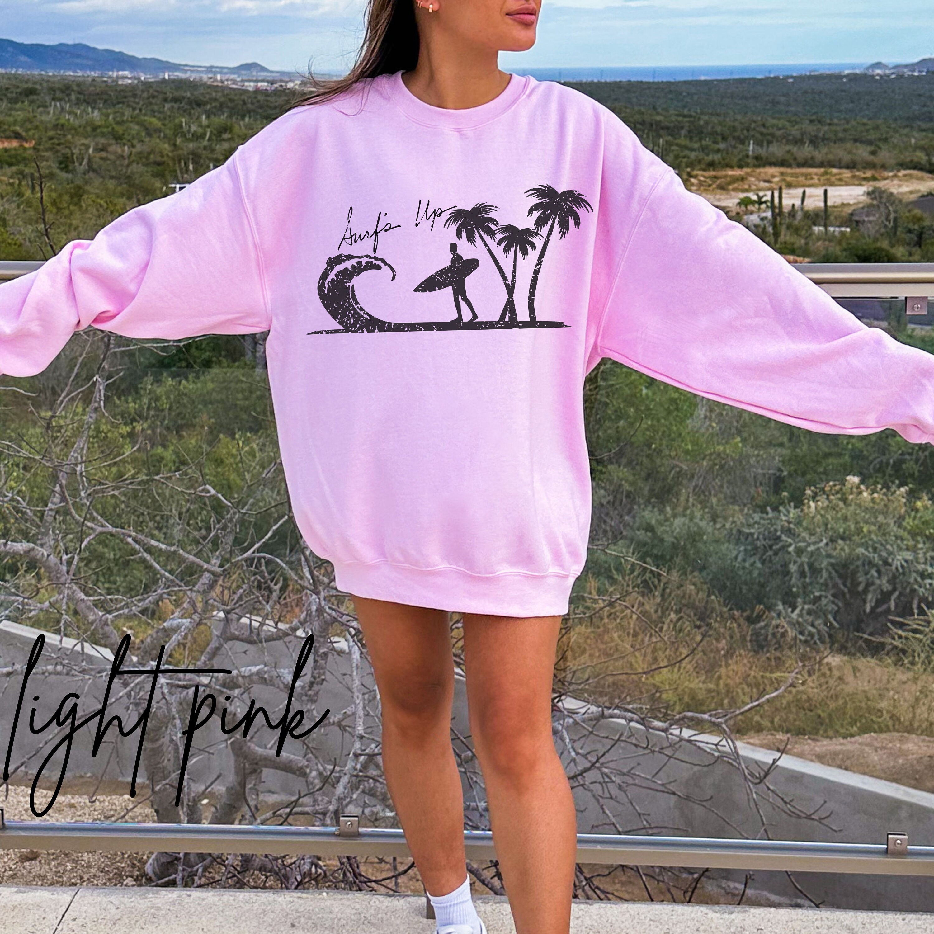 Surfs up Retro Sweatshirt Preppy Clothes Vintage Surfer - Etsy