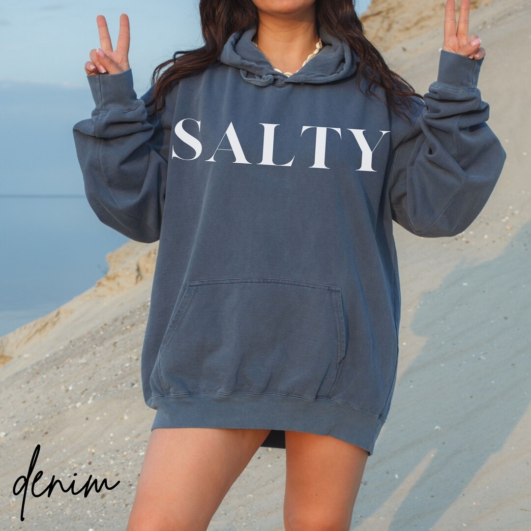 Salty Sweatshirt Beachy Hoodie Comfort Colors Stay Salty Beach ...