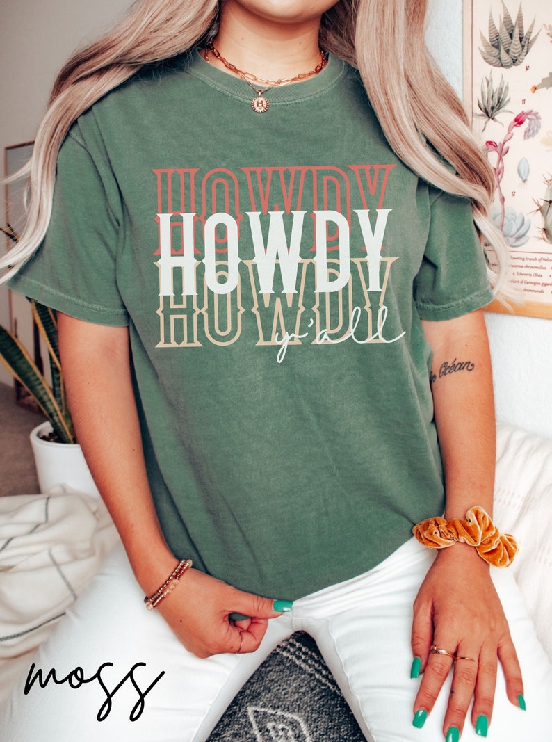 Comfort Colors Cowboy Shirt Western Graphic Tee Howdy Howdy - Etsy