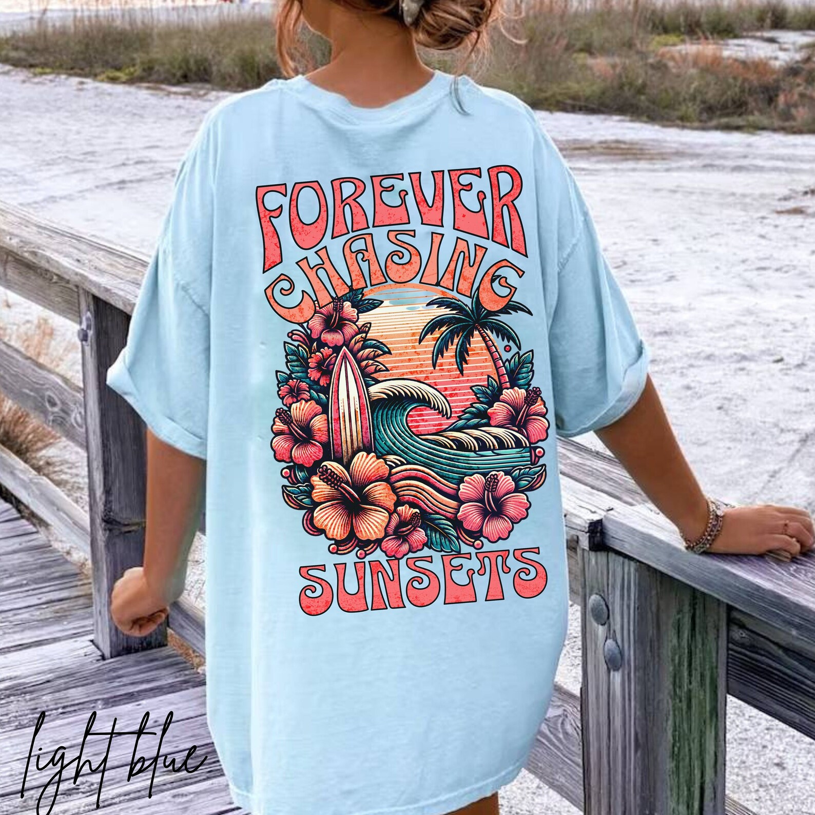 Sunset Summer Shirt Forever Chasing Sunset Trendy TS Beachy Tee ...