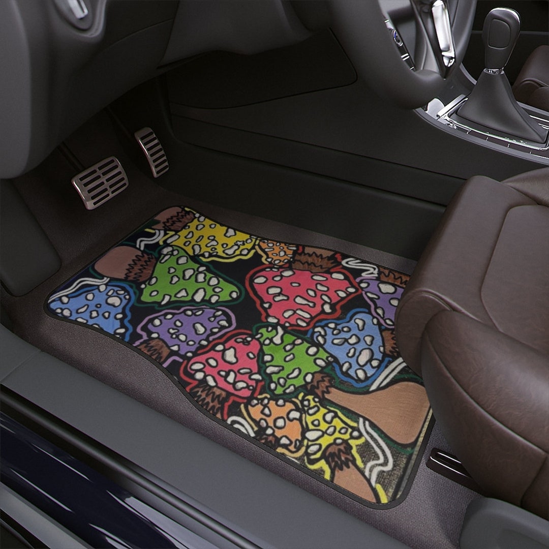 Mushroom Car Mat, Funky Mushrooms, Rainbow Mushroom Accessories, Fun ...