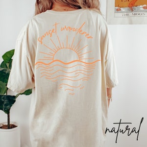 Sunset Tshirt Trendy Beachy Shirts Coconut Girl Clothes Cute Summer ...