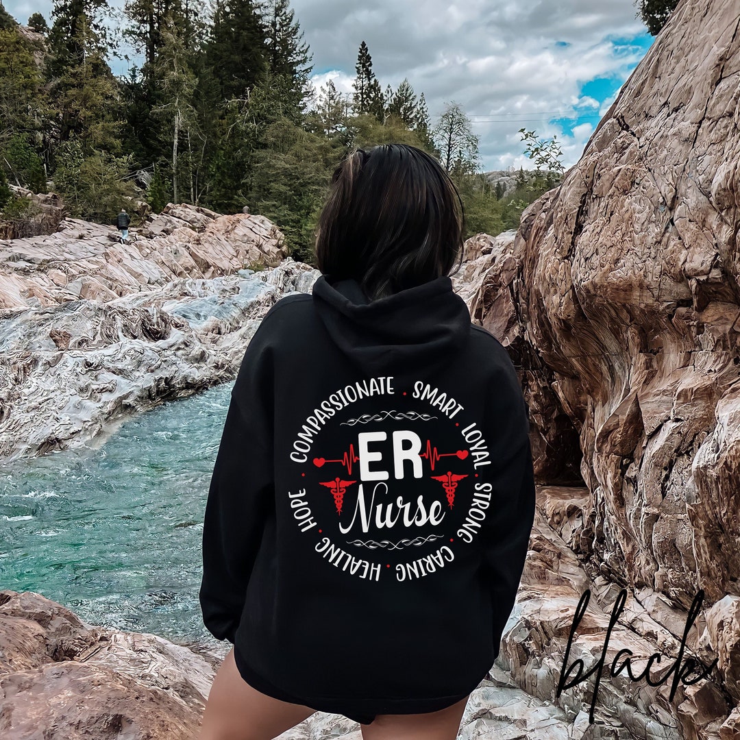 Er Nurse Sweatshirt, Emergency Nurse Hoodie, ER Nurse Sweater ...
