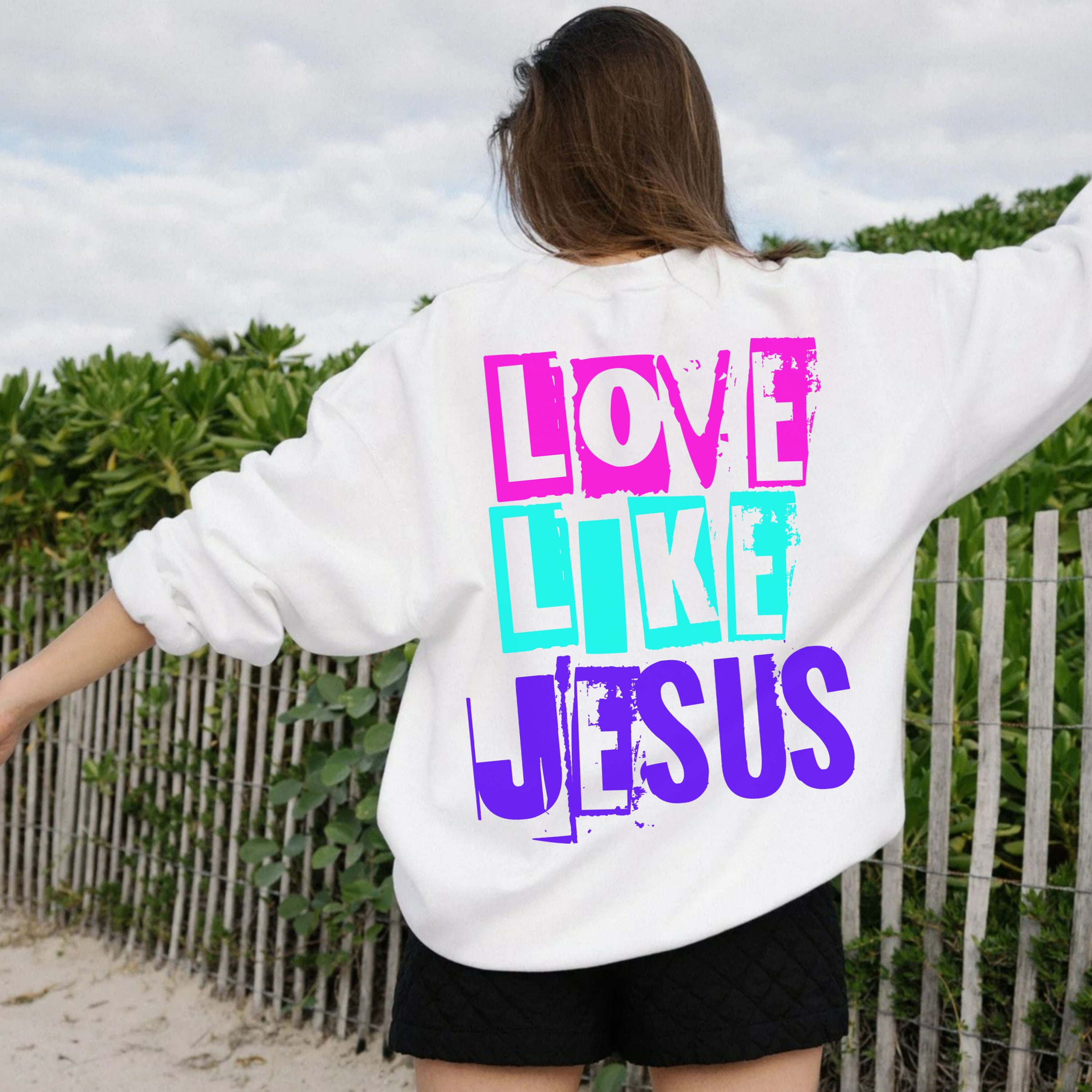Love Like Jesus Preppy Clothes VSCO Sweatshirt Christian - Etsy