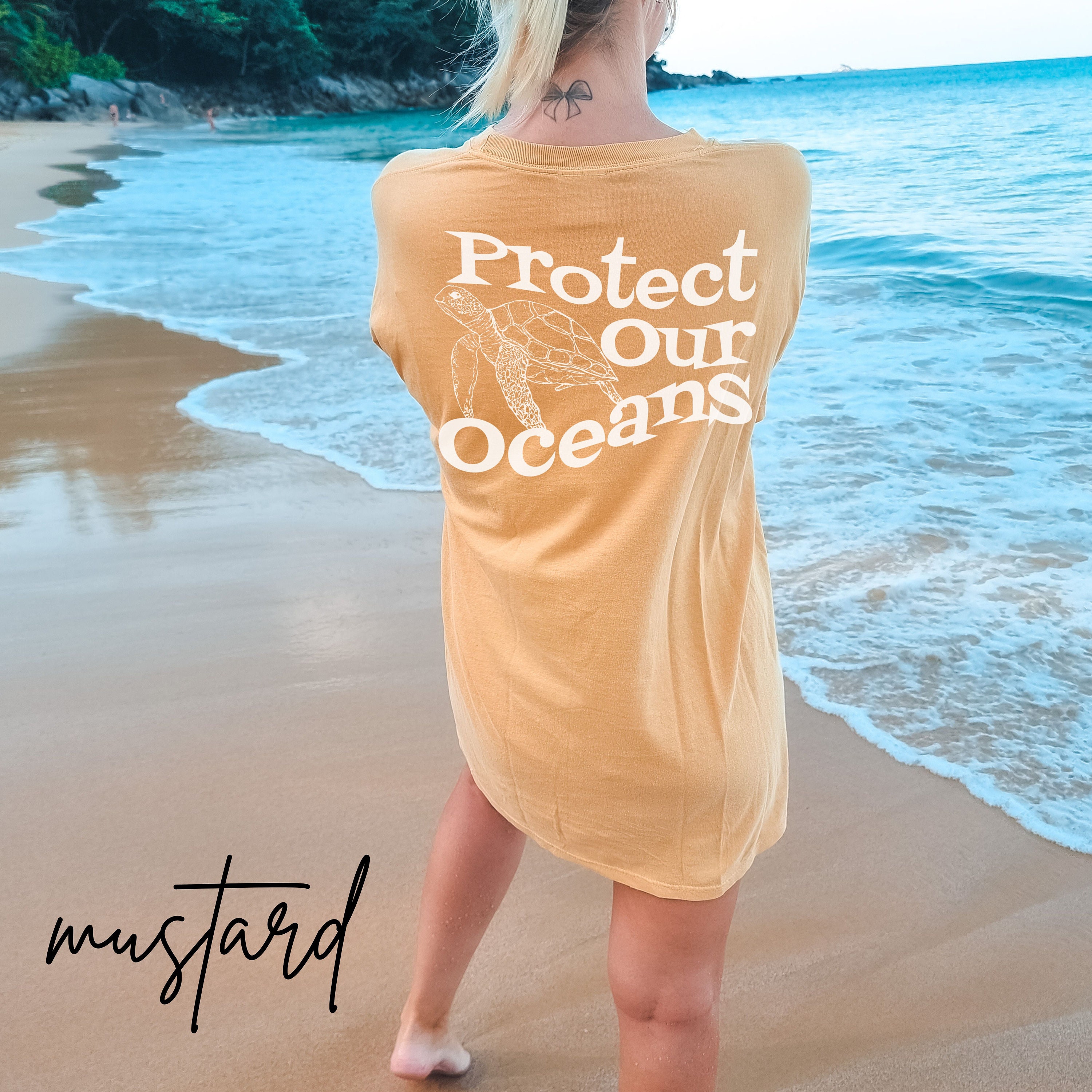 Protect Our Oceans Sea Turtle Tshirt Comfort Colors Coconut - Etsy