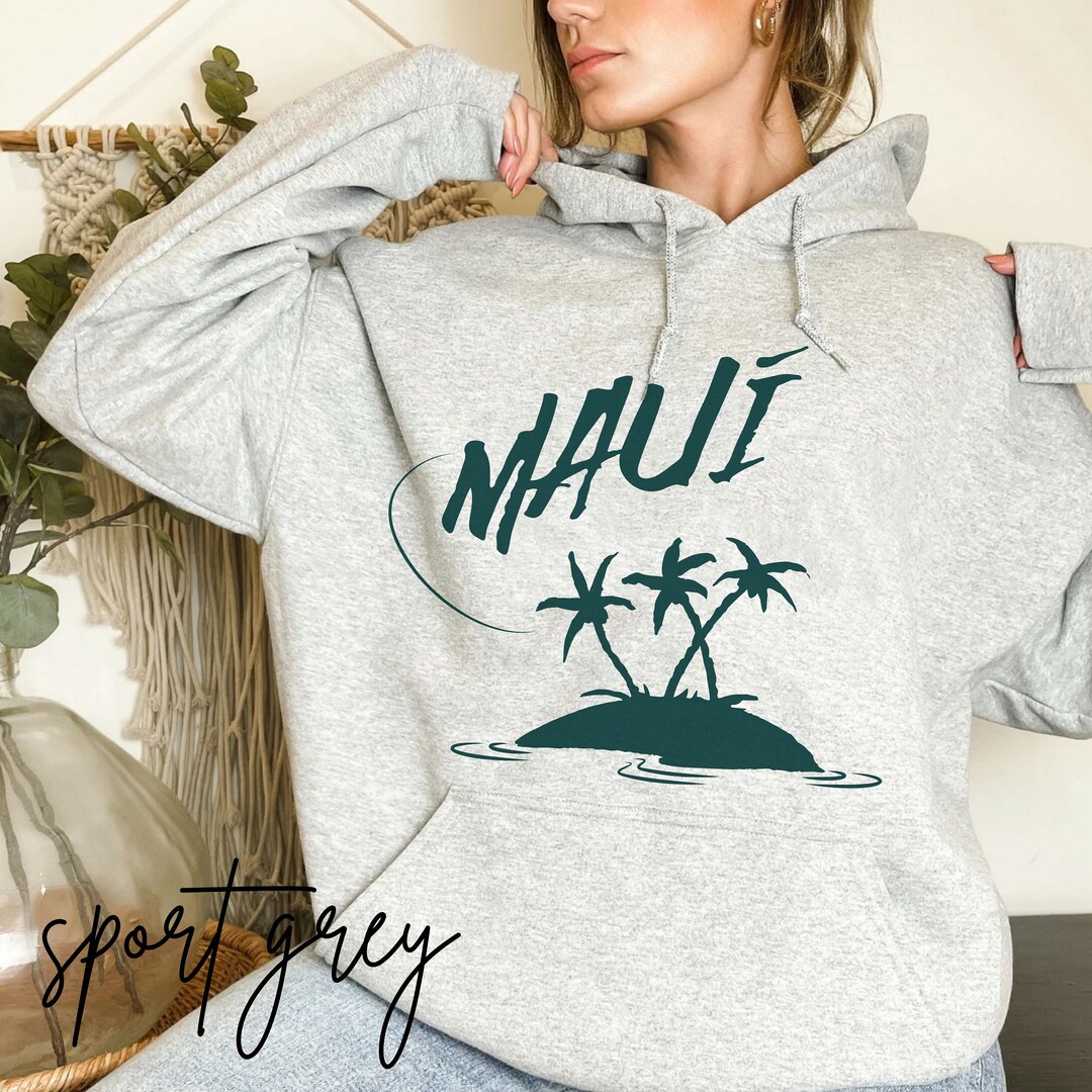 Maui Hoodie Preppy Clothes Hawaii Sweatshirt Coconut Girl Y2K Hoodies ...