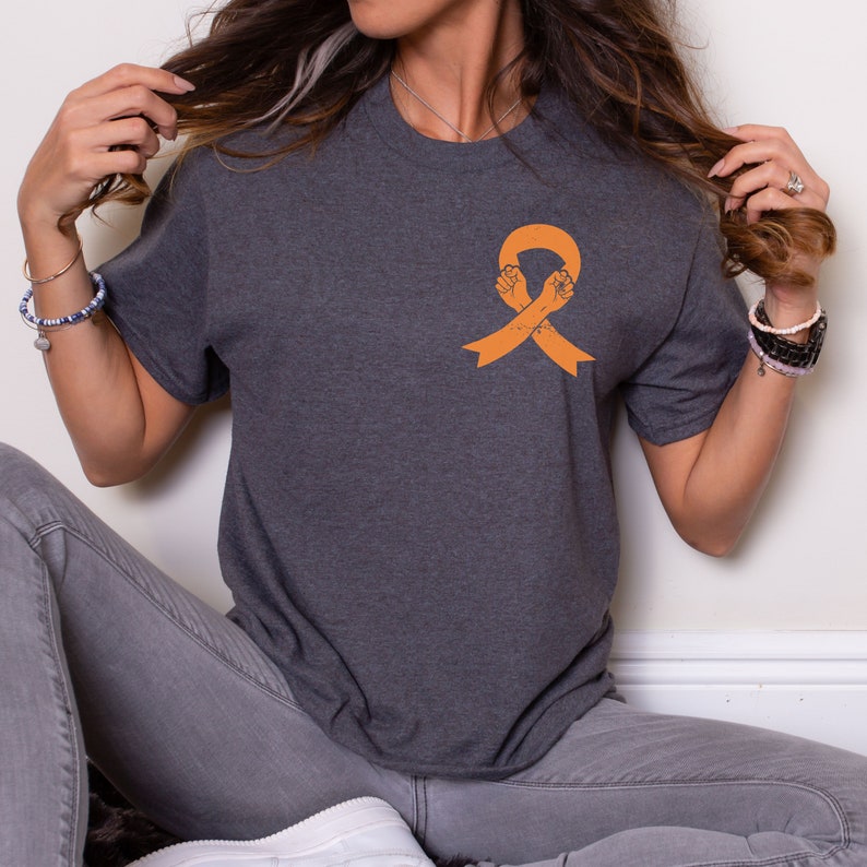 Leukemia Support Tshirt Leukemia Awareness Shirt Orange Ribbon Support ...