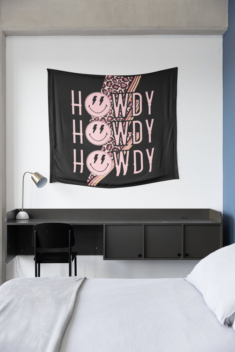 Howdy Howdy Howdy Wall Tapestry Western Wall Hanging College - Etsy