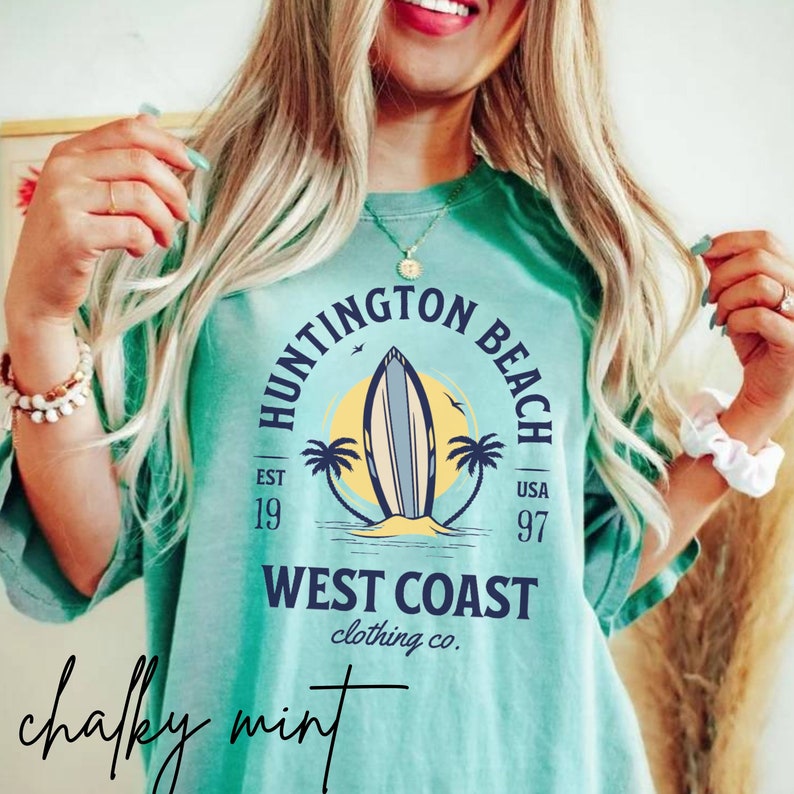 Huntington Beach Shirt Comfort Colors Tees Retro California Tee Vintage ...