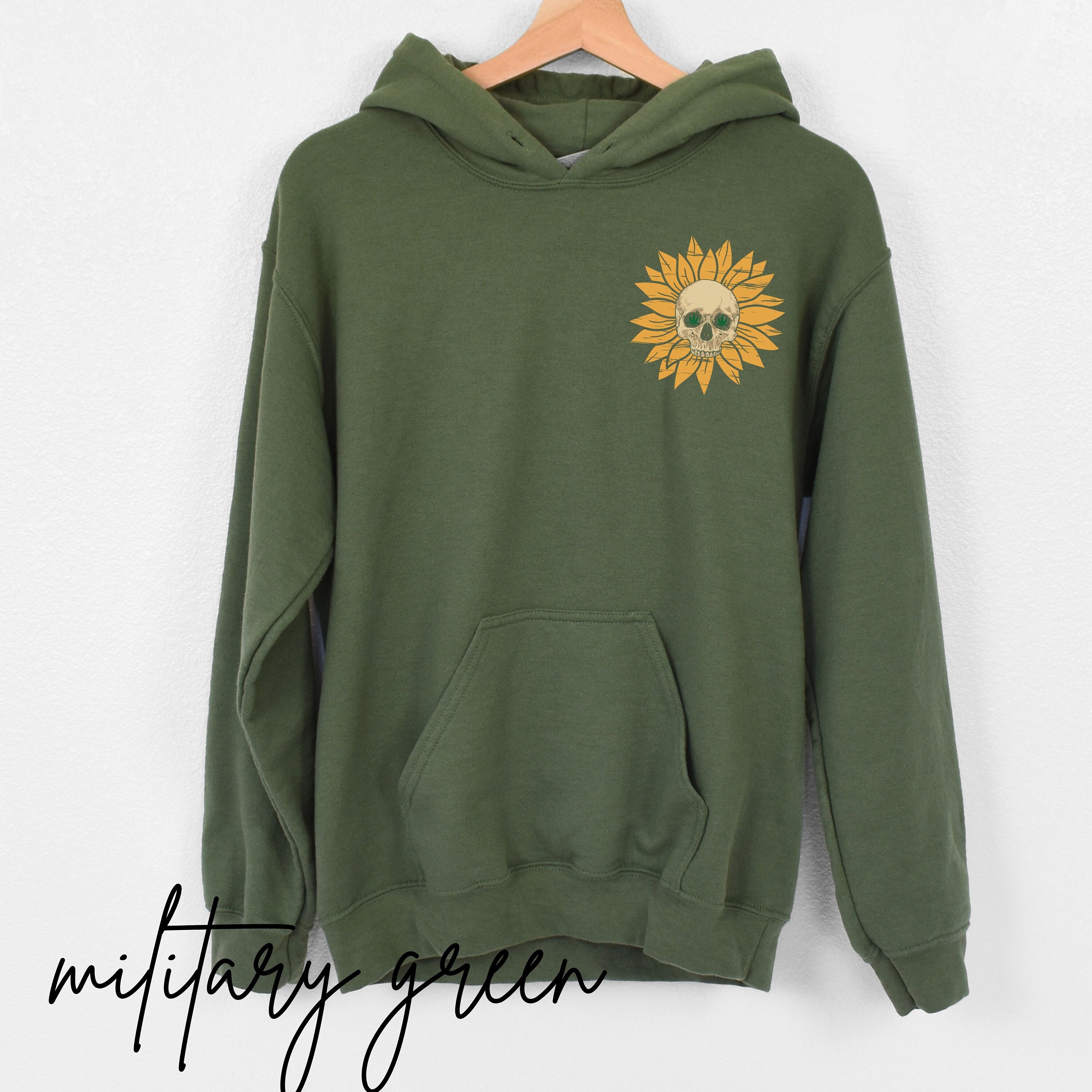 Skull Weed Hoodie Cannabis Clothes 420 Apparel Weed Lover - Etsy