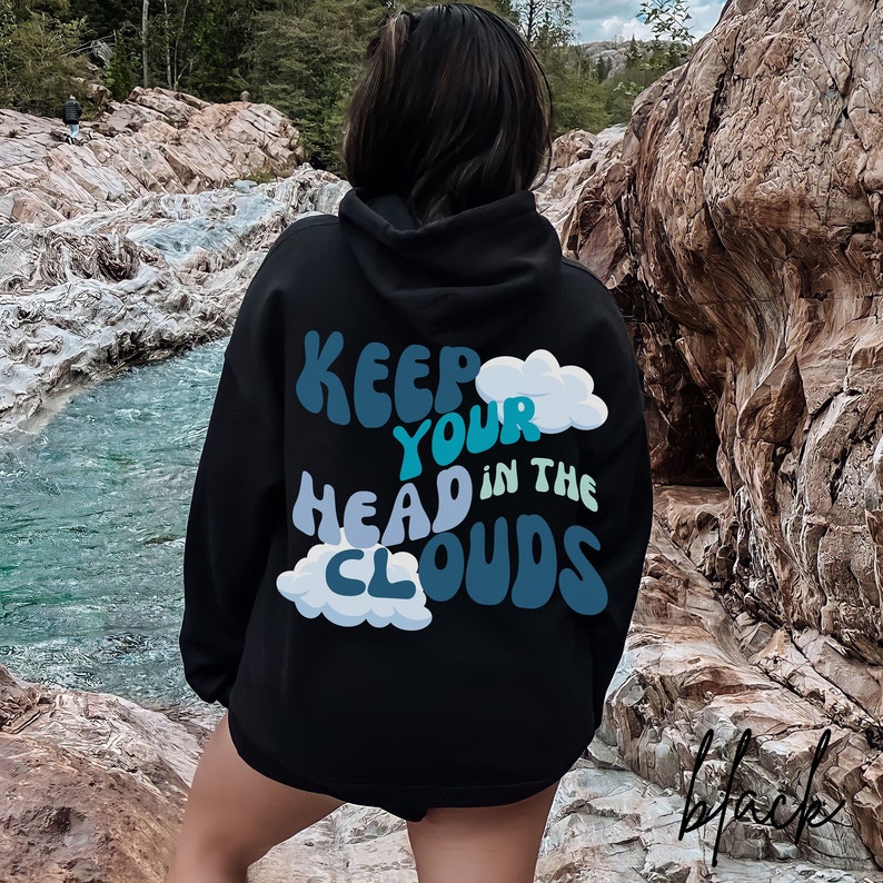 Keep You Head in the Clouds VSCO Girl Preppy Words on Back - Etsy
