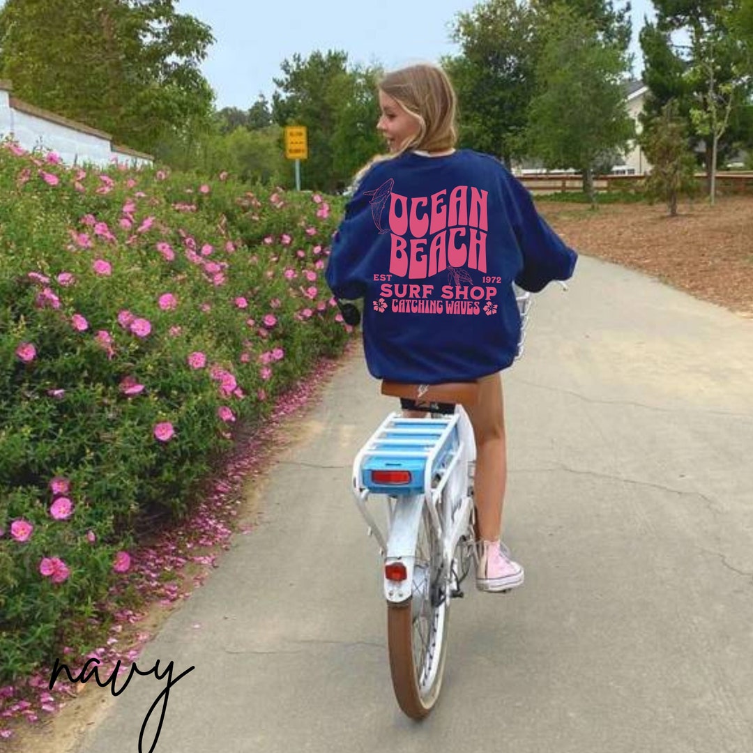 Ocean Beach Sweatshirt Preppy Clothes Aesthetic Crewneck VSCO Girl Y2K ...