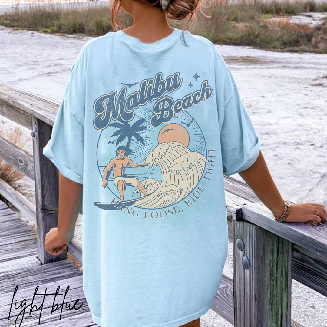 Trendy Beachy Shirts Malibu Tshirt Surfer Tee Graphics T Ocean Inspired ...