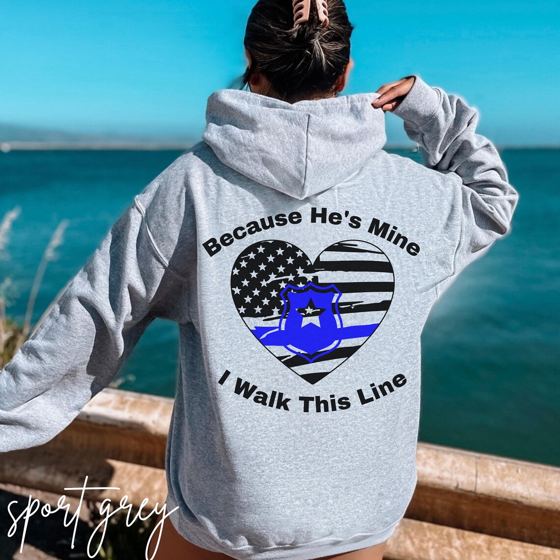Police Wife Police Girlfriend Sweatshirt Thin Blue Line Shirt Police ...