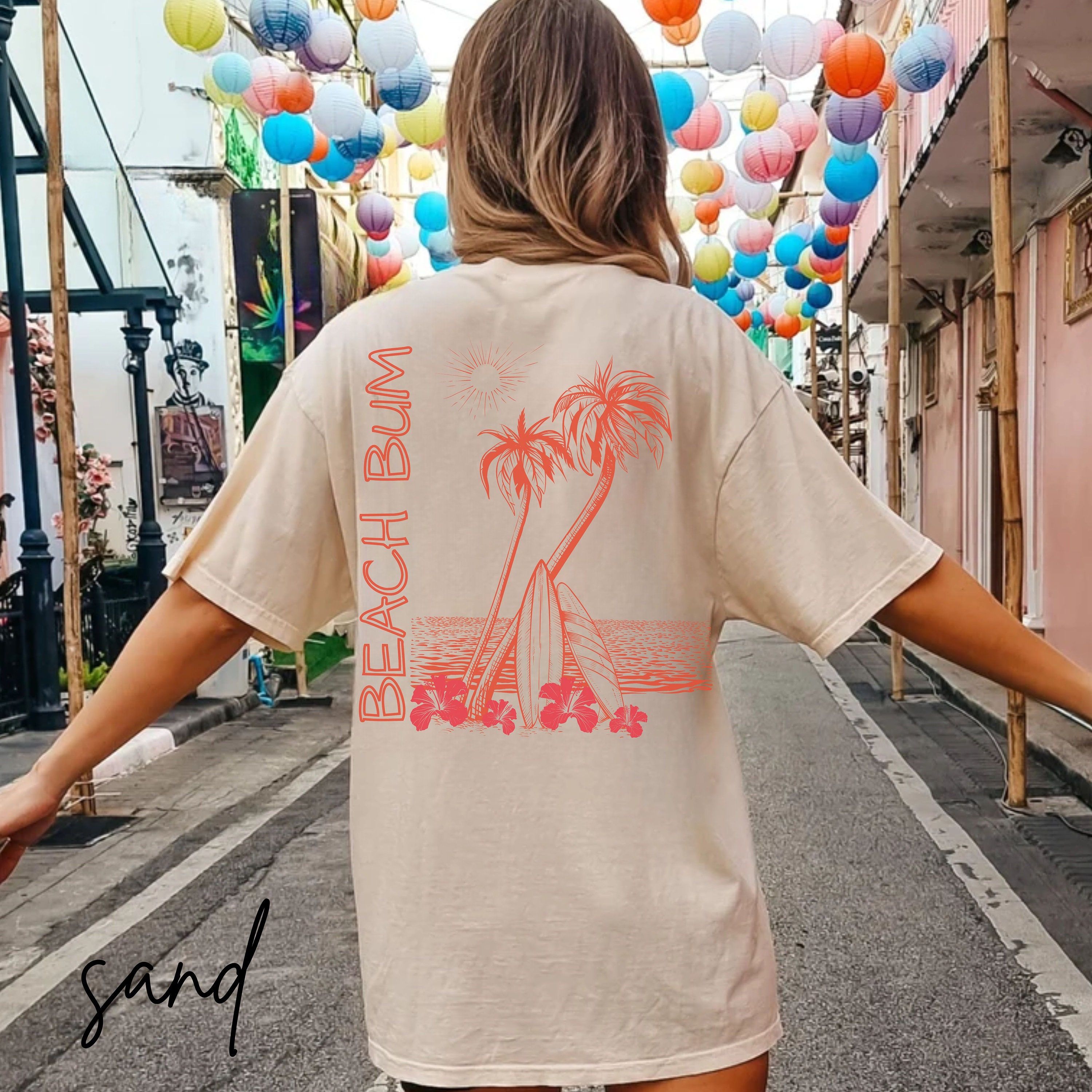 Beach Bum Shirt Summer Tee Beachy Shirts Trendy TS Coconut Girl Clothes ...