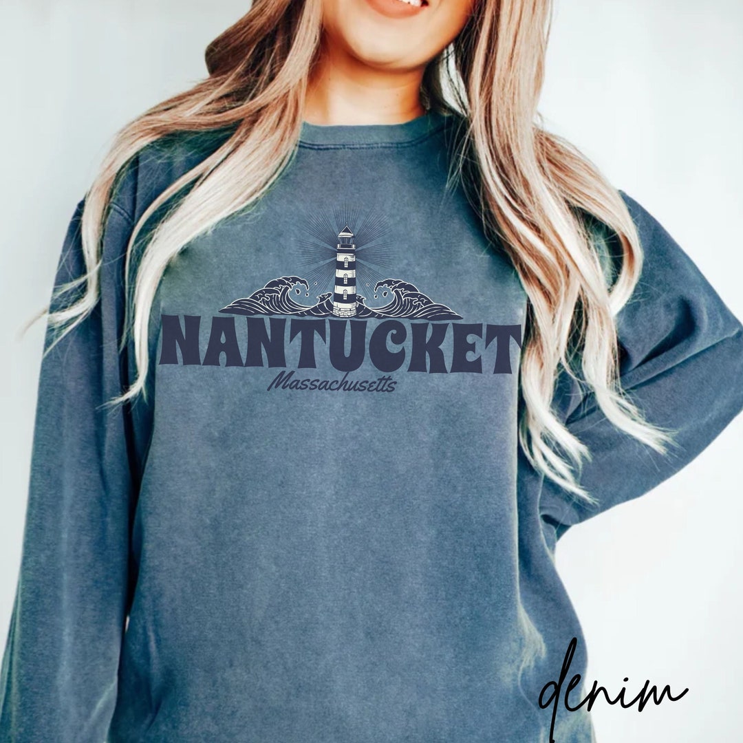 Nantucket Sweatshirt Nantucket Island Shirt Comfort Colors Lighthouse ...