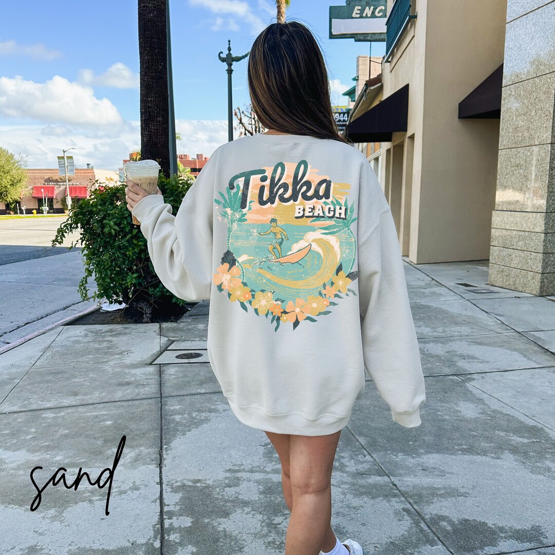 Tikka Beach Sweatshirt Preppy Clothes Aesthetic Sweatshirt Beachy ...