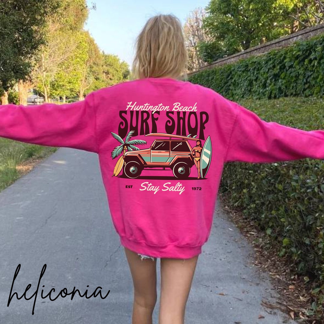 Huntington Beach Sweatshirt Surf Shop Preppy Clothes Y2K Aesthetic ...