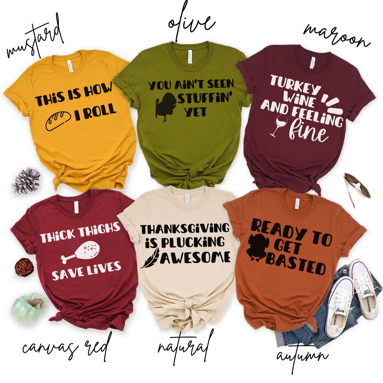 Thanksgiving Family Shirts Funny Thanksgiving Group Tshirts - Etsy