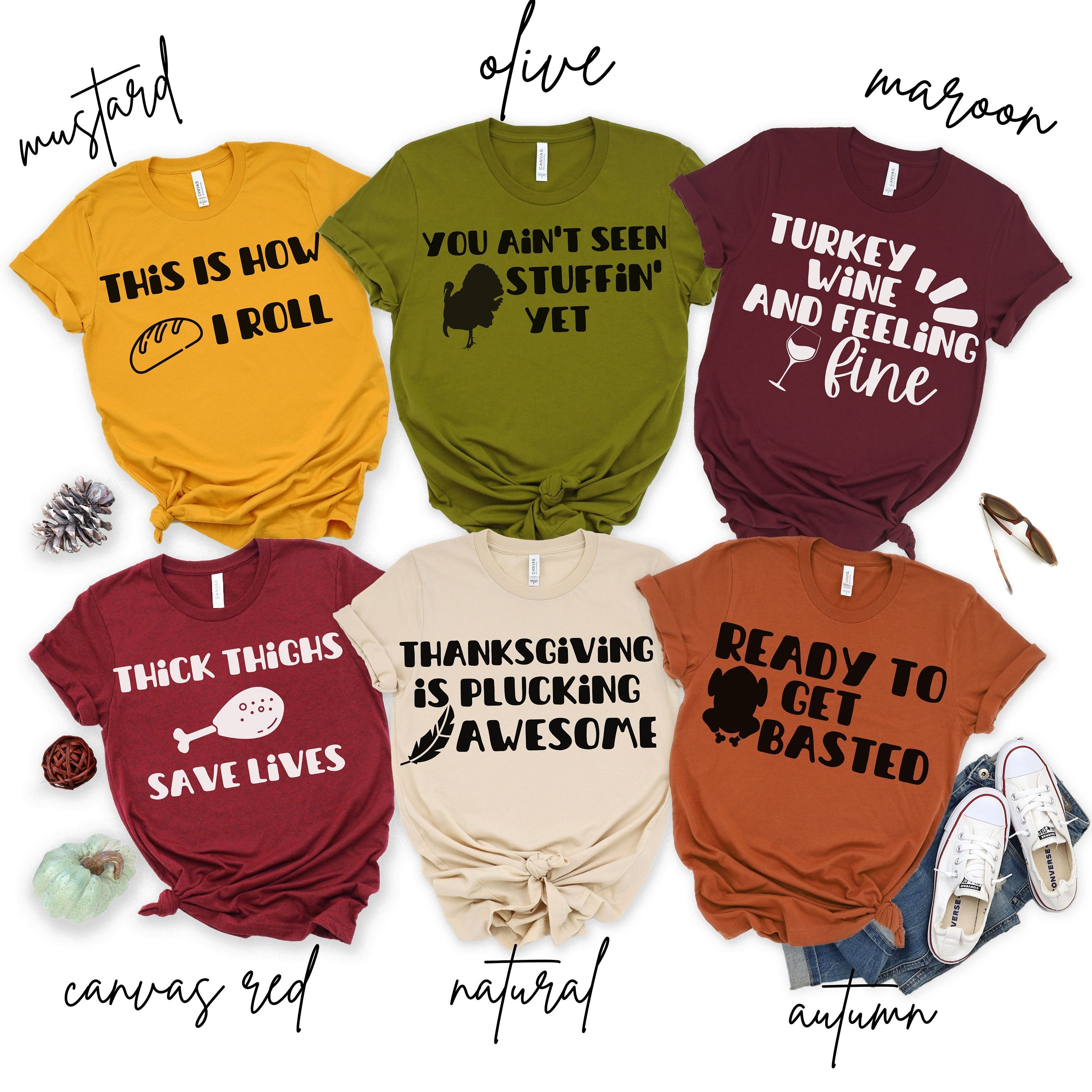 Thanksgiving Family Shirts Funny Thanksgiving Group Tshirts - Etsy