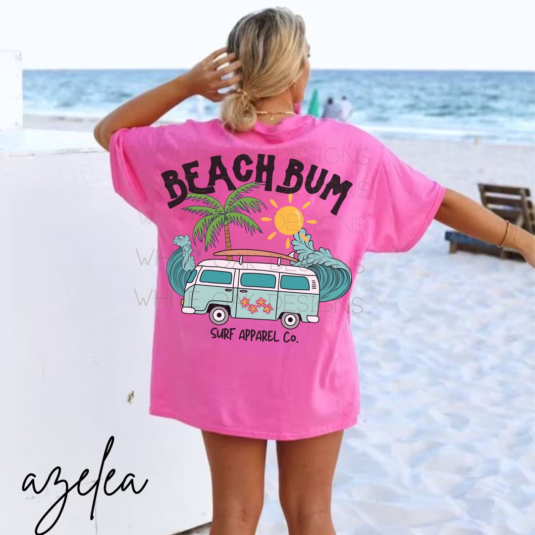 Beach Bum Shirt Coconut Girl Clothes Coastal Summer Tee Trendy TS Retro ...