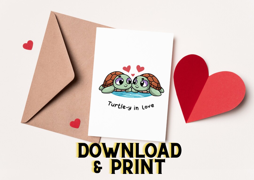 Printable Card, Valentine's Card, Instant Digital Download, Greeting ...