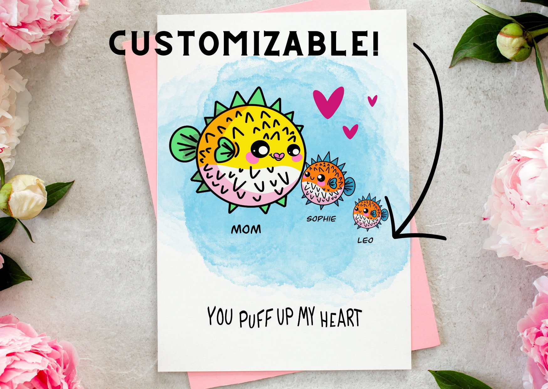 Mother's Day Card, Custom Printable Card, Mom, Unique, Digital Download ...