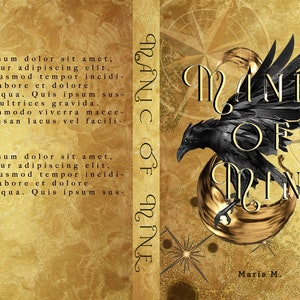 Golden Background Black Crow Book Cover Design - Etsy