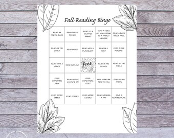 Fall Reading Bingo - Etsy