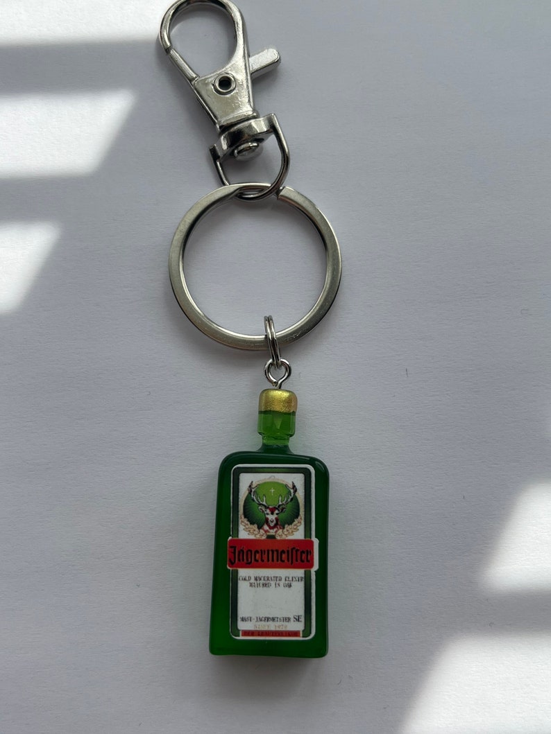 Mini Alcohol Bottle Keyring - Etsy UK