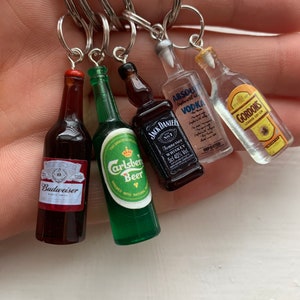 Mini Alcohol Bottle Keyring! - Etsy UK