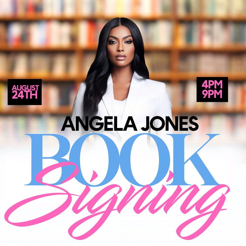 Book Signing Flyer Template for Authors - Canva Social Media Flyer ...