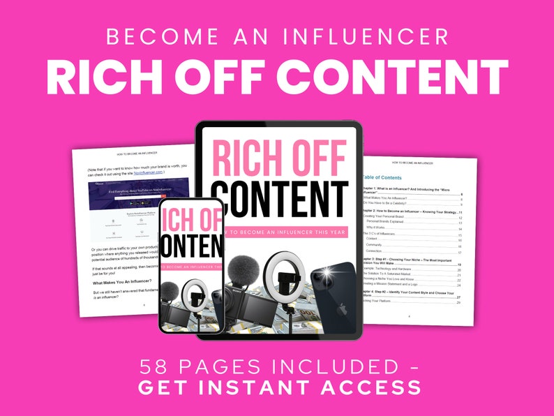 Rich off Content: How to Become an Influencer Edition, 2024 Guide ...