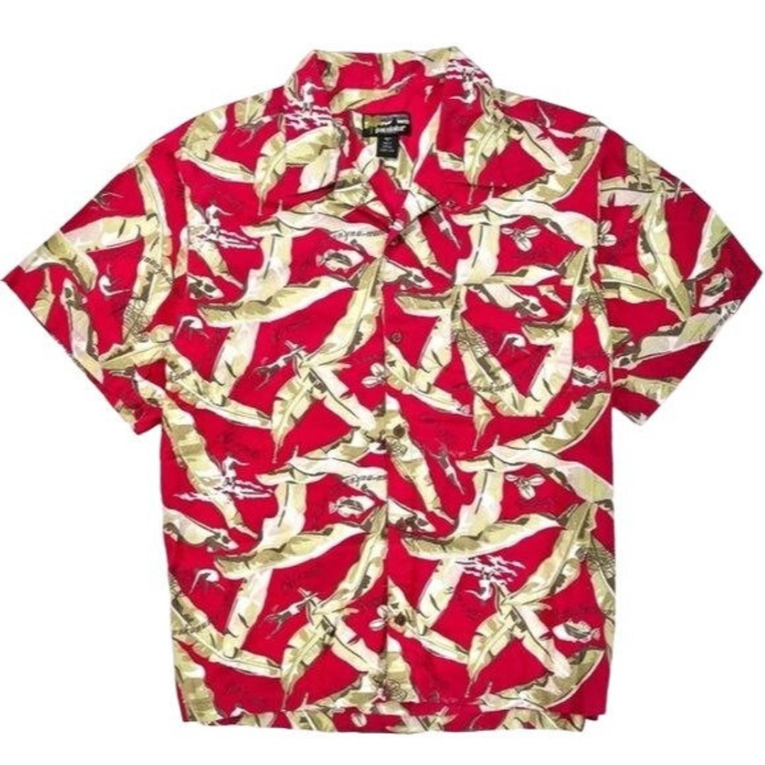 Patagonia Vintage 1999 Pataloha Bananarama Burndt Chili SS Casual Sz ...