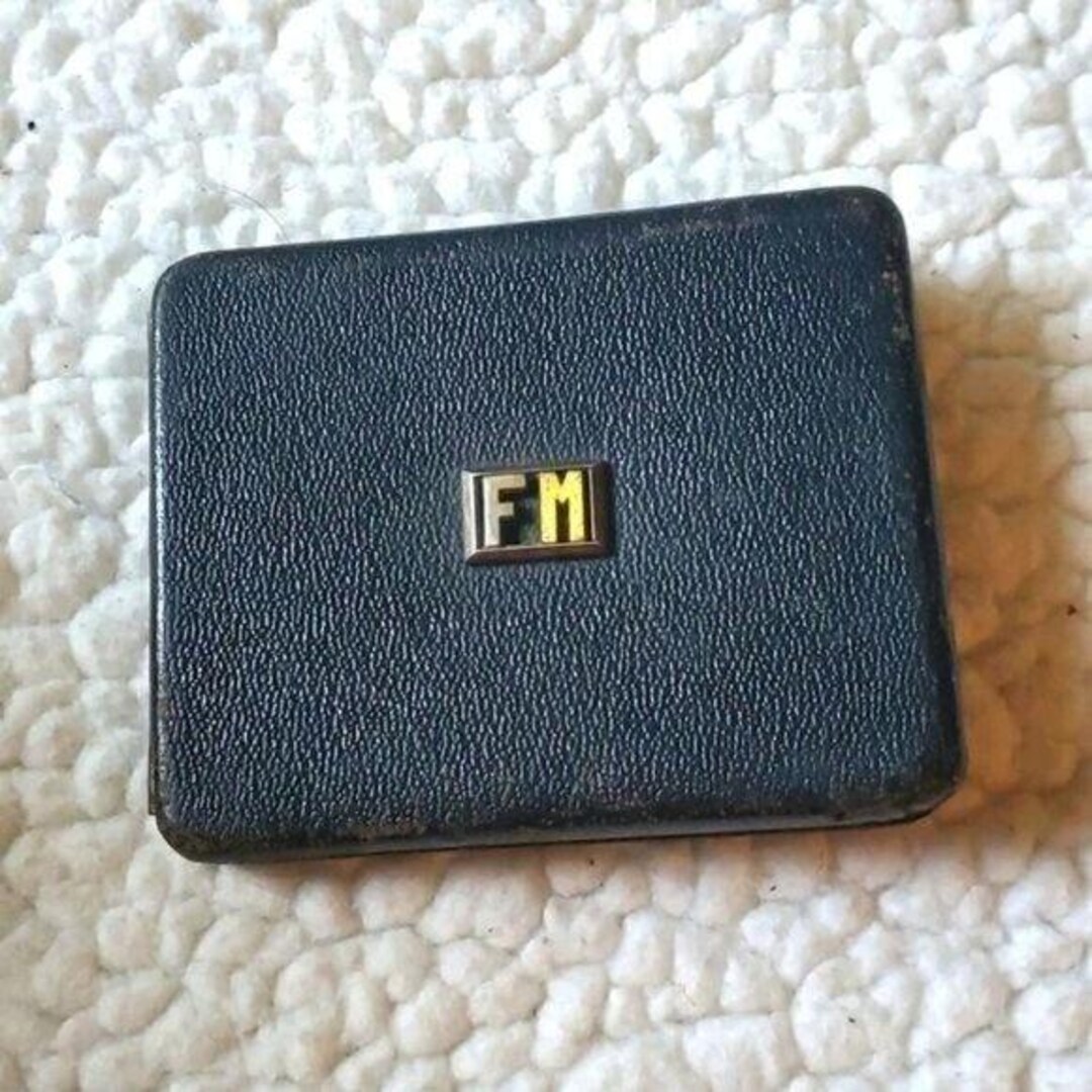 Vintage Bifold Hardcover Imported Embellished Initialed "fm" Mens ...